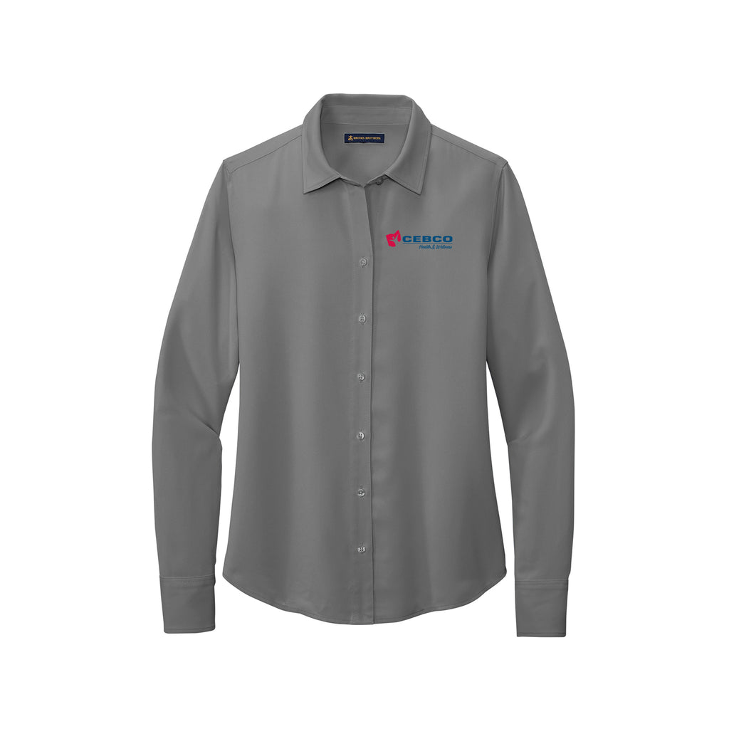 CEBCO - Brooks Brothers® Women’s Full-Button Satin Blouse – Spirit ...