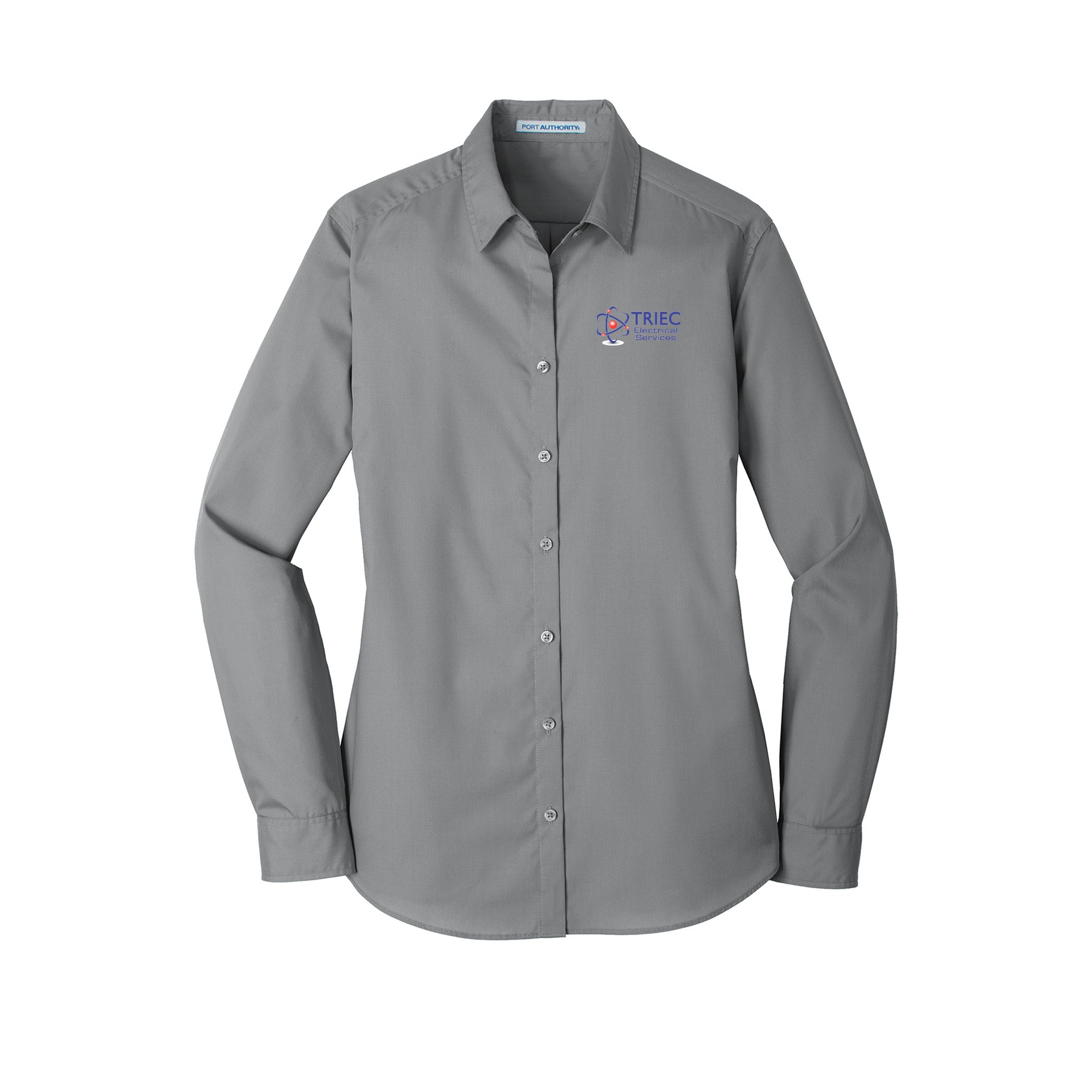 Triec - Port Authority® Ladies Long Sleeve Carefree Poplin Shirt ...