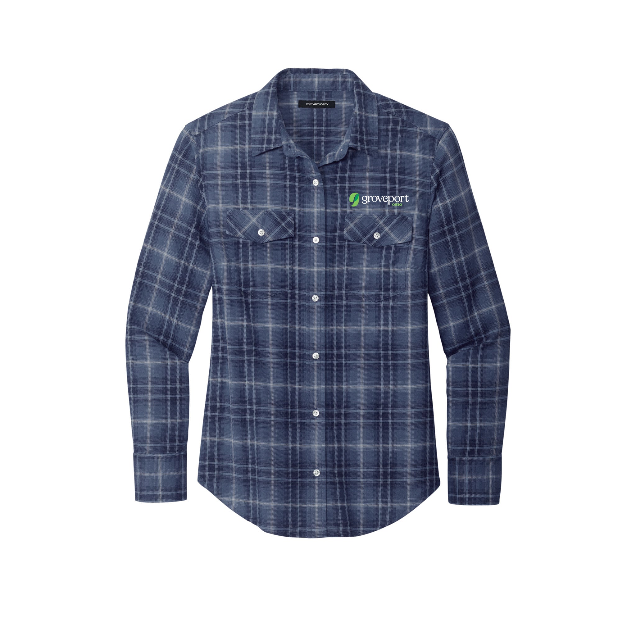 Groveport Municipal - Port Authority® Ladies Long Sleeve Ombre Plaid S ...