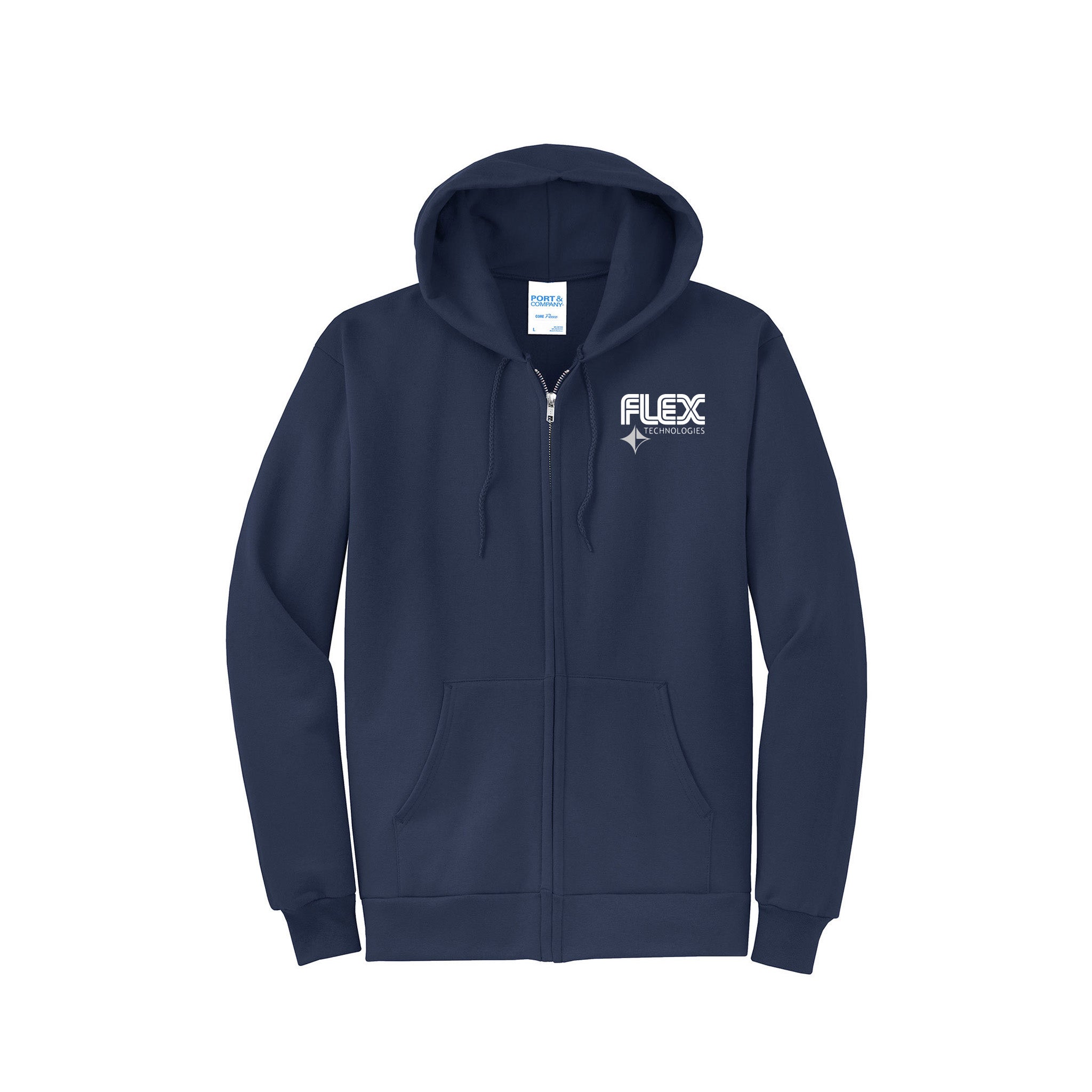 Flex Technologies - Port & Company® Core Fleece Full-Zip Hooded Sweats ...